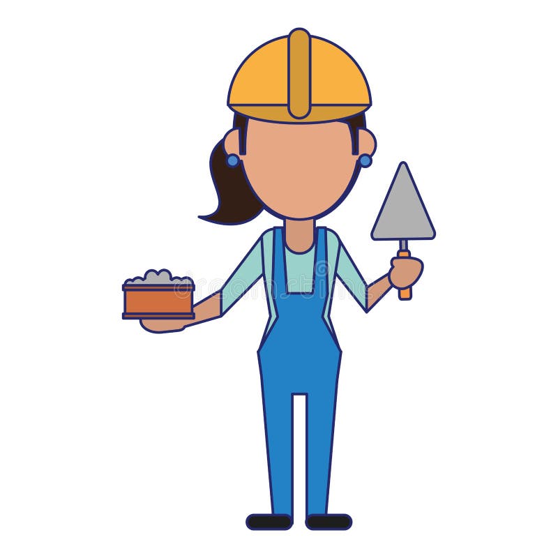 Construction worker avatar stock vector. Illustration of industrial ...