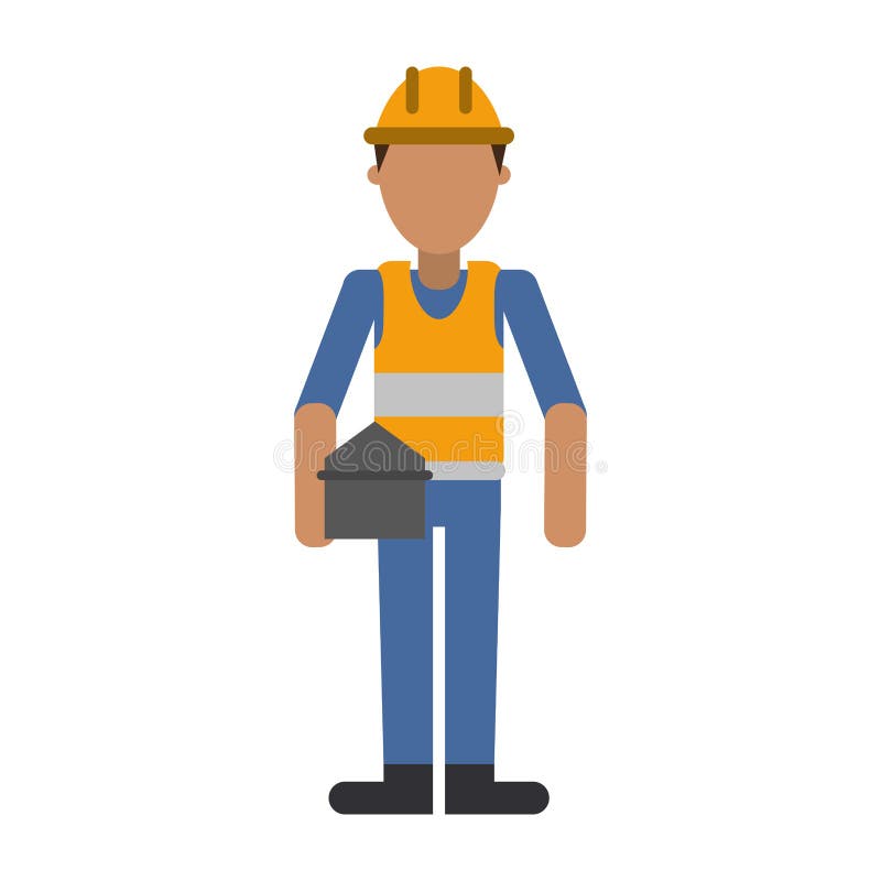 Construction worker avatar stock vector. Illustration of industrial ...