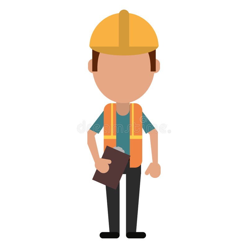Construction worker avatar stock vector. Illustration of people - 141281333