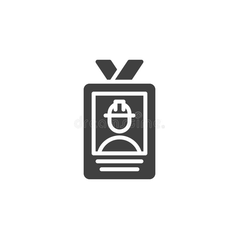 Construction Worker Badge Vector Icon Stock Vector - Illustration of ...
