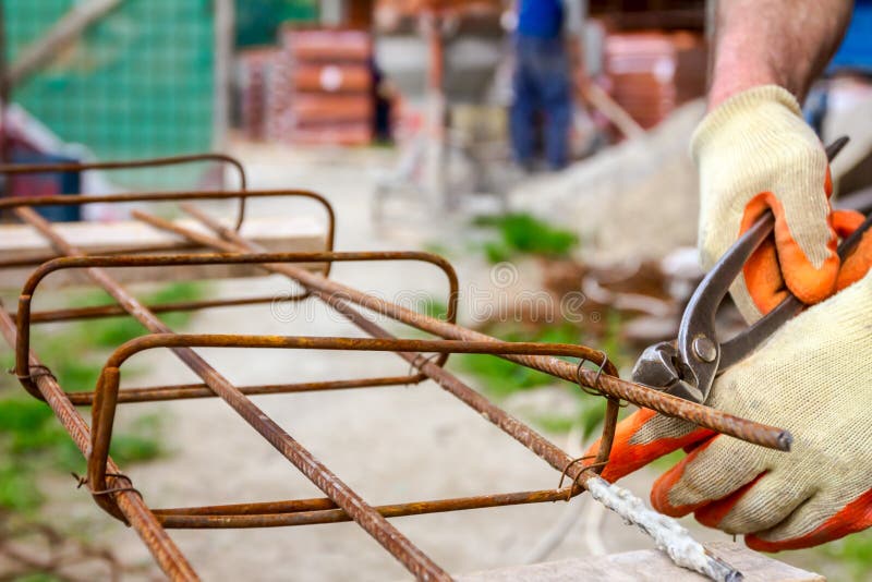Pliers of Reinforcing Steel Stock Image - Image of rebar, frame: 46301757
