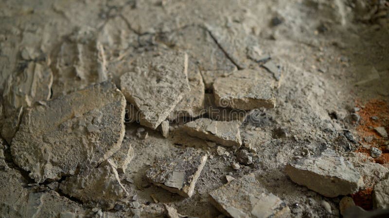 Construction Worker Breaking Concrete Floor with Jackhammer Stock Photo ...