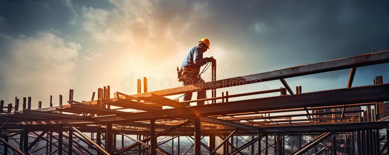 Construction Engineer Planning Work on Factory Site Stock Photo - Image ...