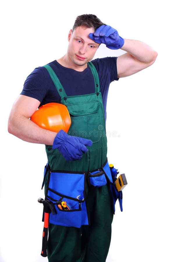 Construction Worker stock photo. Image of fitness, muscular - 34798868