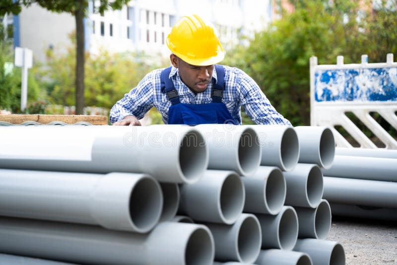 Construction Worker Builder Working at Site Stock Image - Image of ...