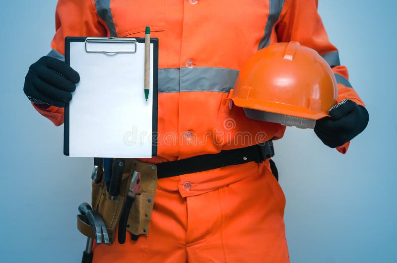 Construction worker. stock image. Image of template - 132577425