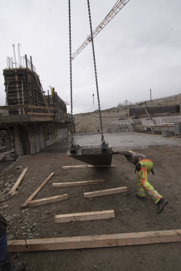 Construction Worker at a Building Site Stock Image - Image of planning ...