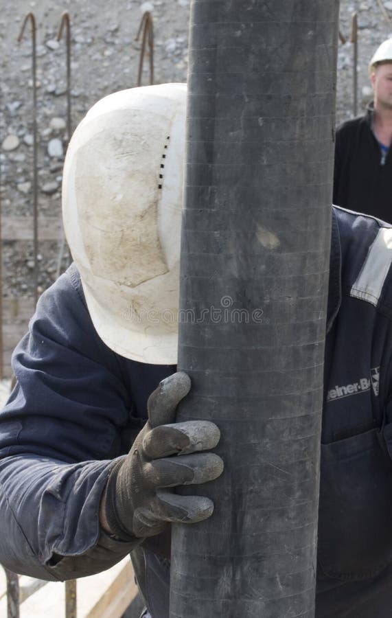 Construction Worker at a Building Site Editorial Stock Image - Image of ...