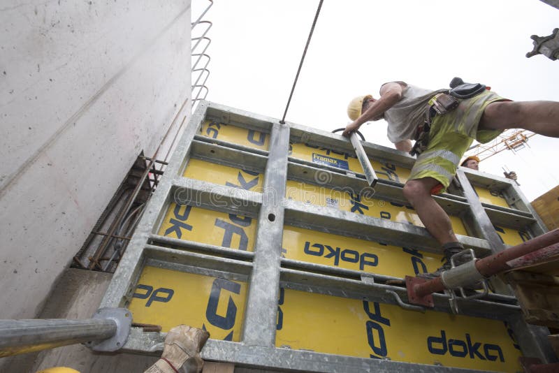 Construction Worker at a Building Site Editorial Photography - Image of ...