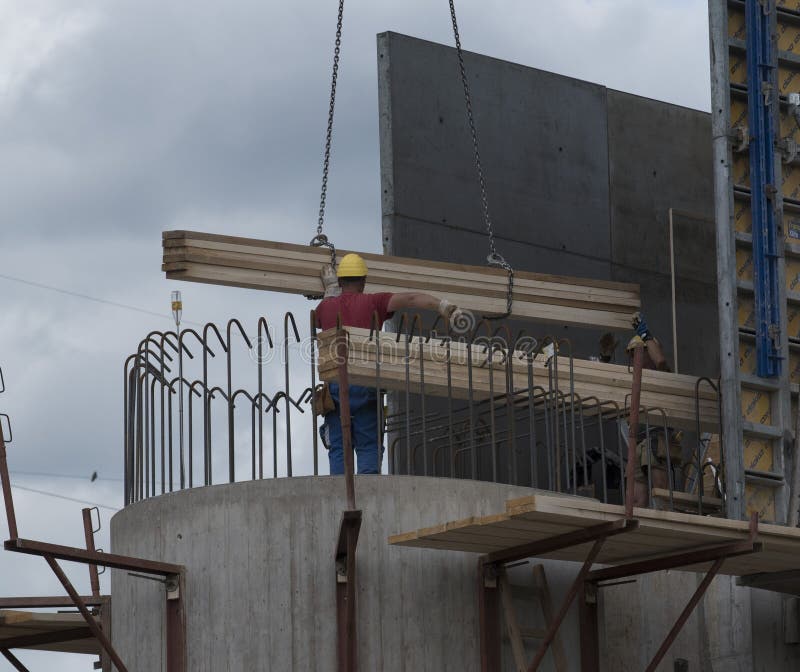 Construction Worker at a Building Site Stock Image - Image of business ...