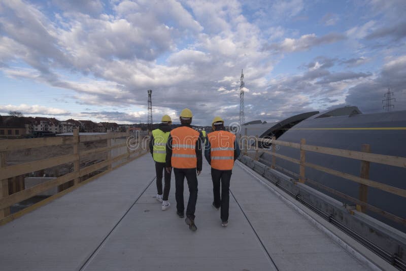 Construction Worker at a Building Site Stock Image - Image of facility ...