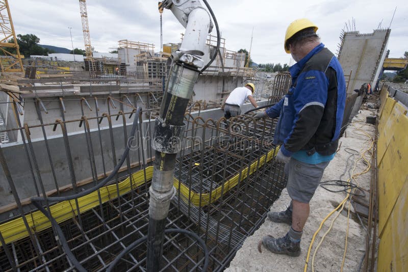 Construction Worker at a Building Site Editorial Photography - Image of ...