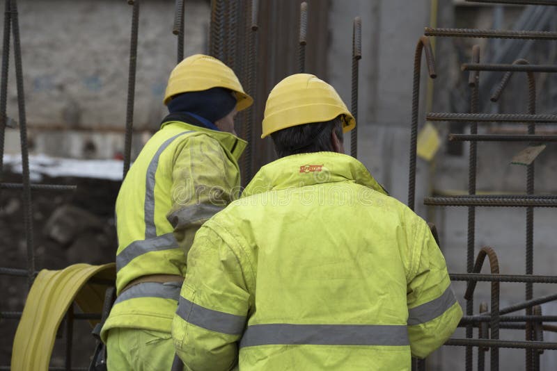Construction Worker at a Building Site Editorial Photo - Image of ...