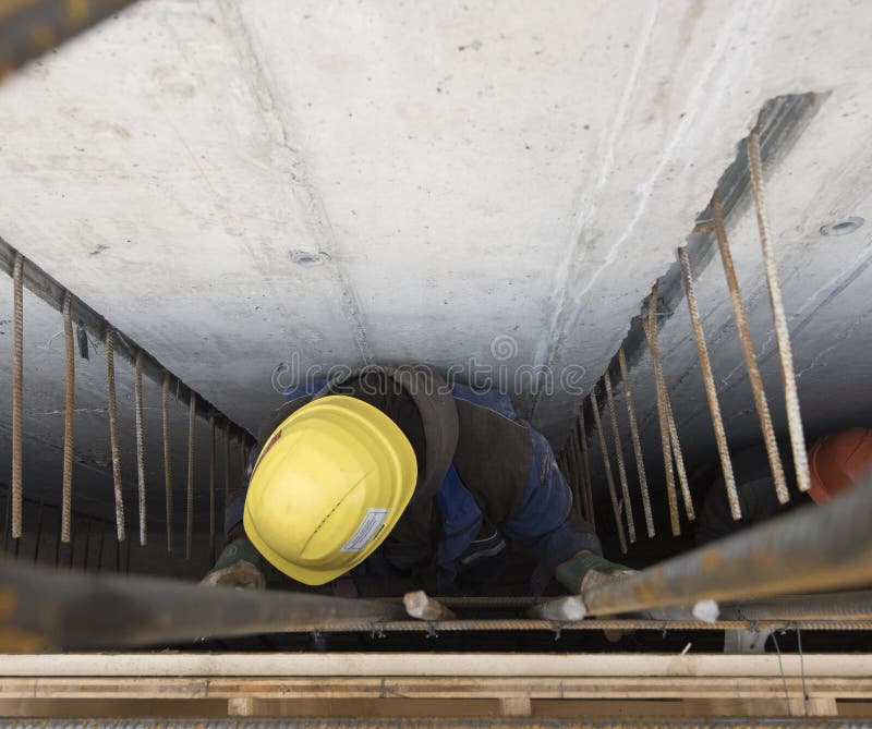 Construction Worker at a Building Site Stock Image - Image of project ...