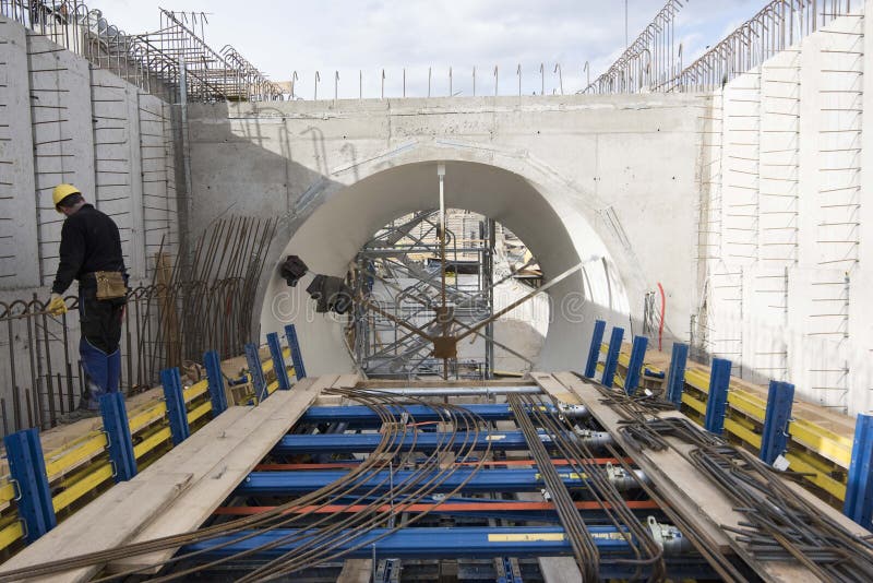 Construction Worker at a Building Site Editorial Stock Photo - Image of ...