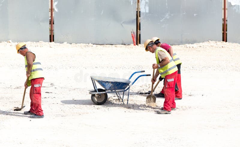 Cleaning construction site stock photo. Image of pallet - 51723142