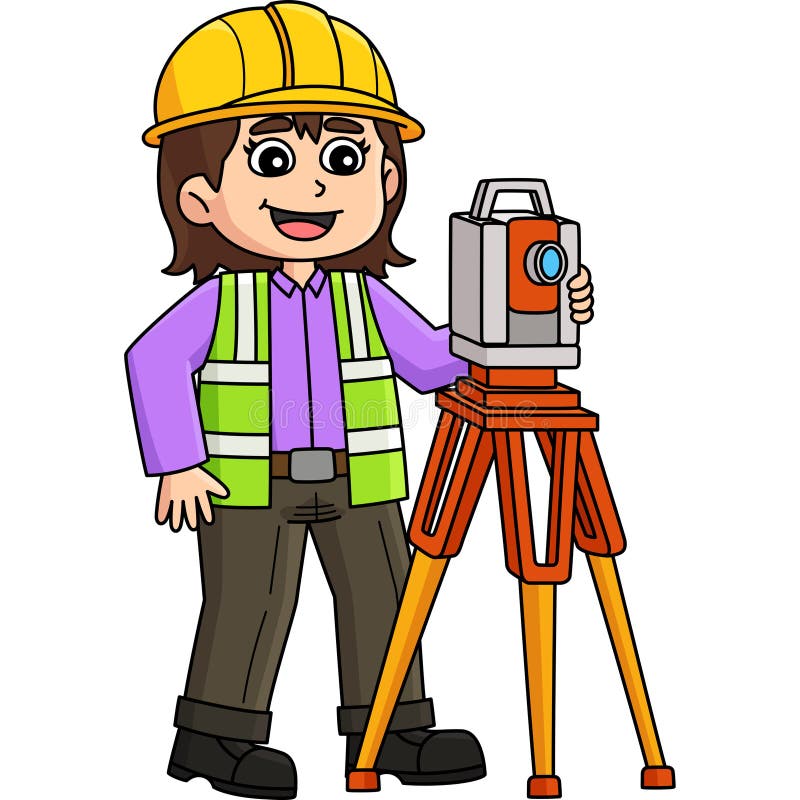 Construction Worker Building Surveyor Clipart Stock Vector ...
