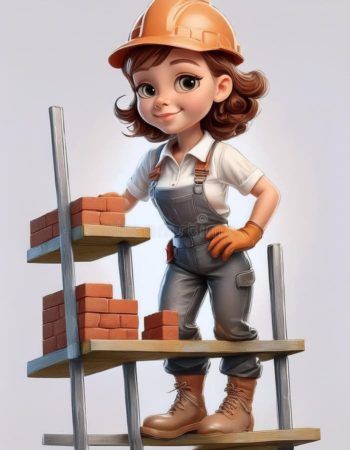 Construction Worker Cartoon Stock Image - Image of cartoon, helmet ...