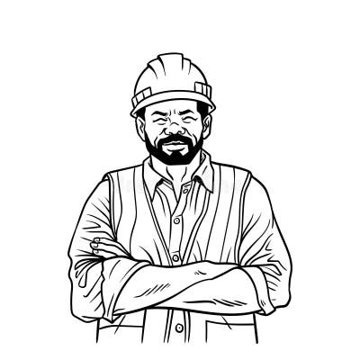 Construction Worker Cartoon Vector Stock Vector - Illustration of ...