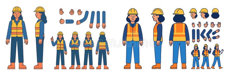 Construction Worker Expressions Stock Illustrations – 347 Construction ...