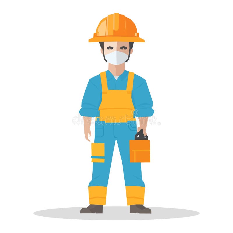 Construction Worker Character Vector Illustration Stock Vector ...