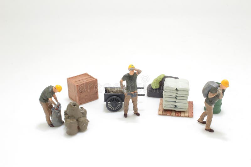 Construction Worker Characters Set, the Worker Concept Stock Image ...