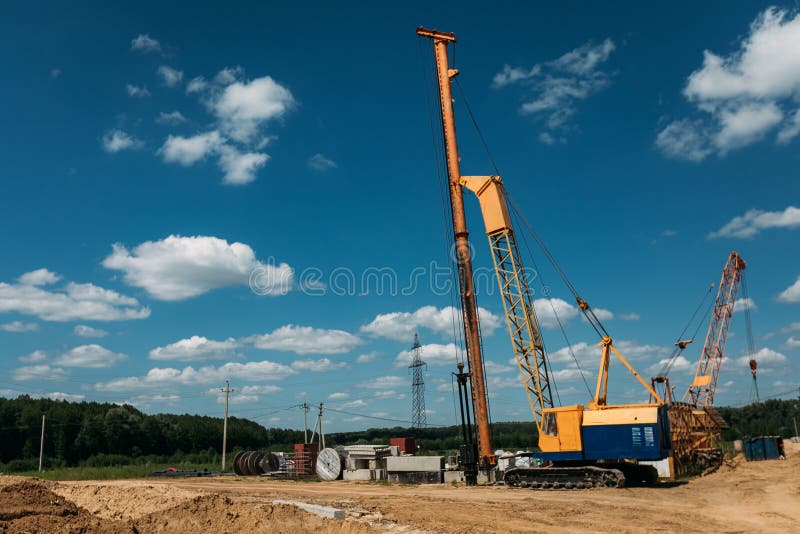 Construction Worker on a Cloudy Summer Day during Work Stock Image ...