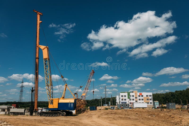 Construction Worker on a Cloudy Summer Day during Work Stock Image ...