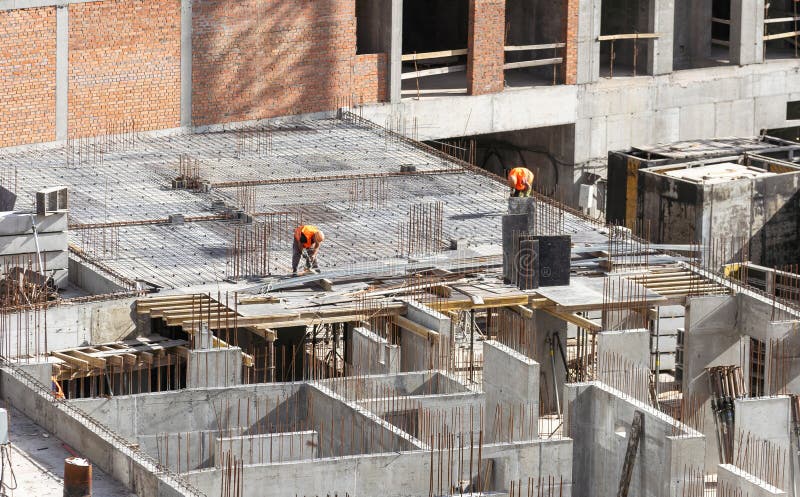 Construction Worker at Construction Site. High Quality Photo Stock ...