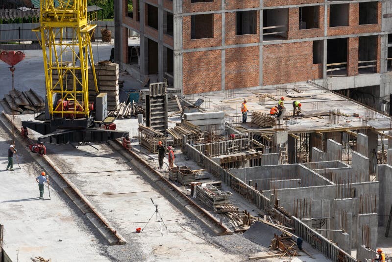 Construction Worker at Construction Site. High Quality Photo Stock ...