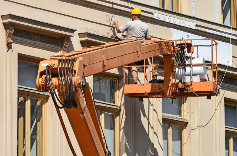 Construction Worker on a Crane Editorial Stock Image - Image of ...
