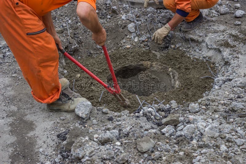 Construction Worker Cutting Rebar 5 Stock Image - Image of ...