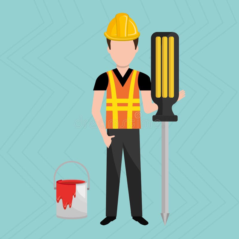 Construction worker design stock illustration. Illustration of labor ...