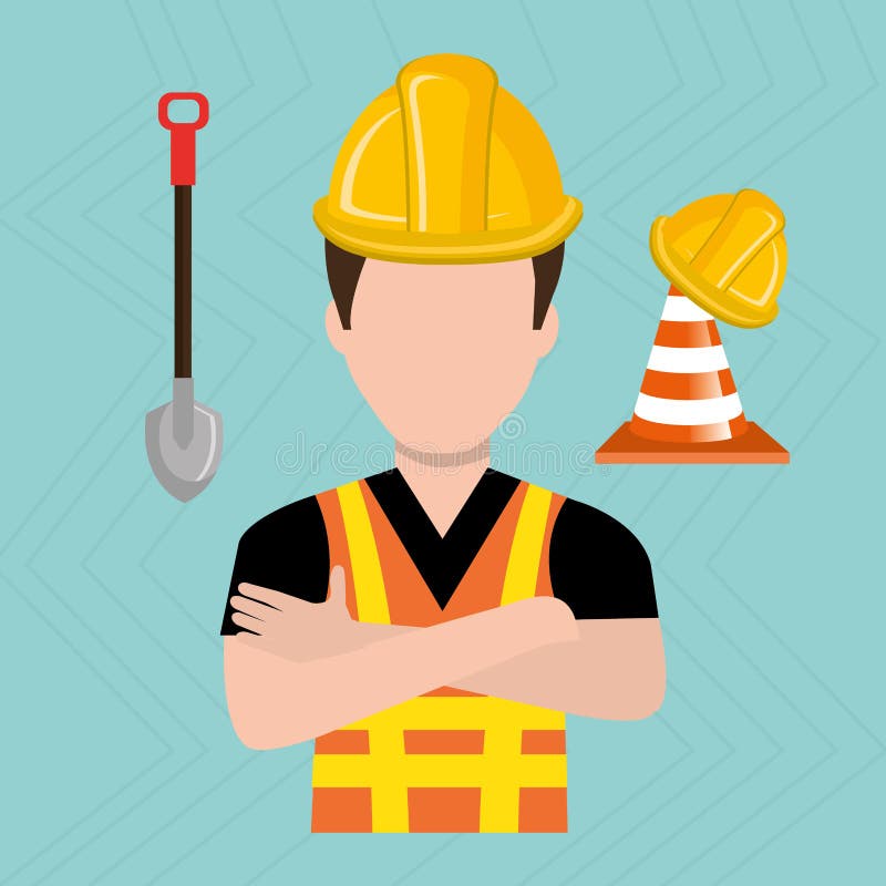 Construction worker design stock illustration. Illustration of safety ...