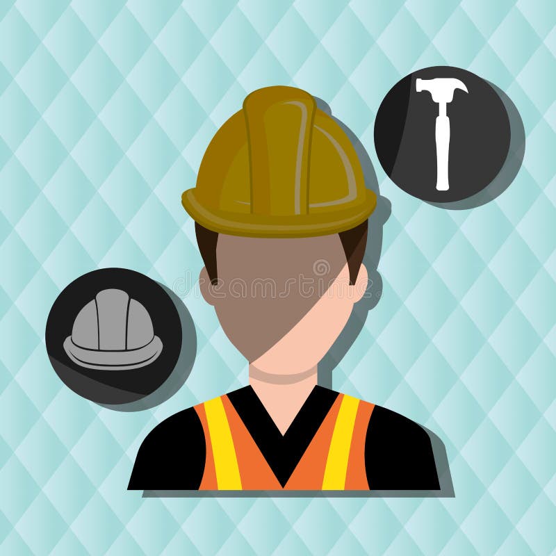 Construction worker design stock illustration. Illustration of workman ...