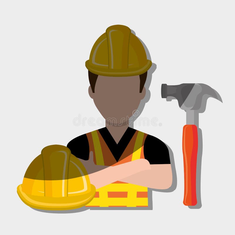 Construction worker design stock illustration. Illustration of safety ...