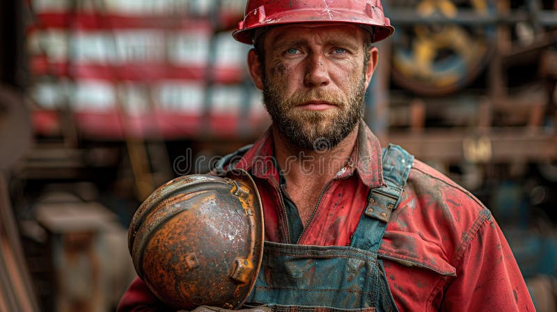 Hardworking Man stock illustration. Illustration of dedicated - 330565172