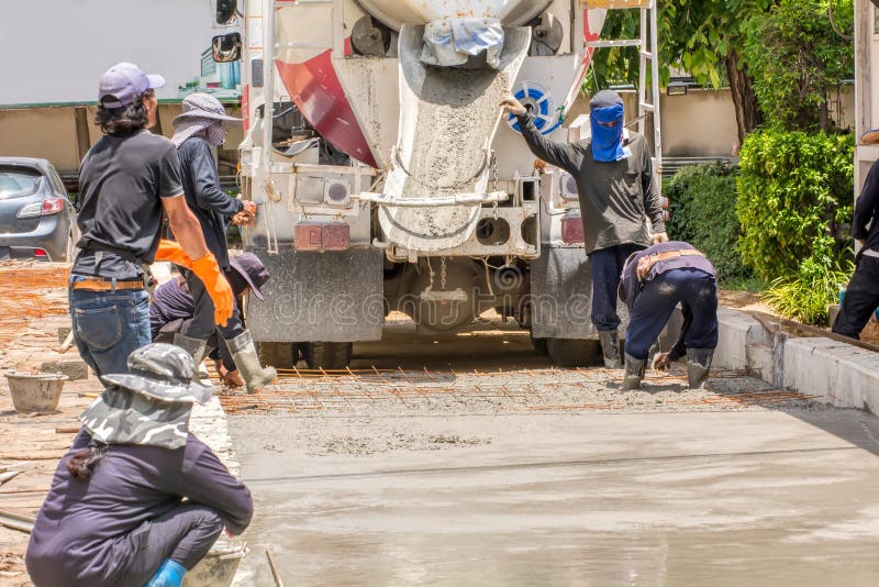 Construction Worker is Doing the Road Editorial Photography - Image of ...