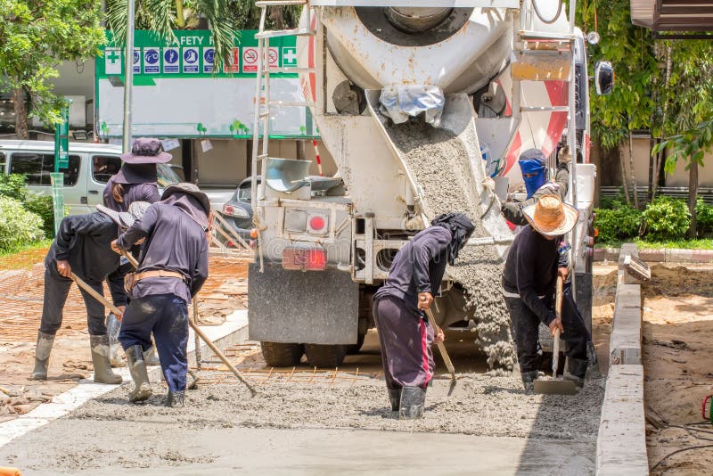 Construction Worker is Doing the Road Editorial Photography - Image of ...