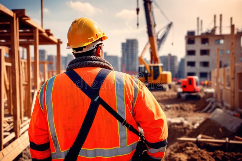 Construction Worker Behind Stock Illustrations – 458 Construction ...