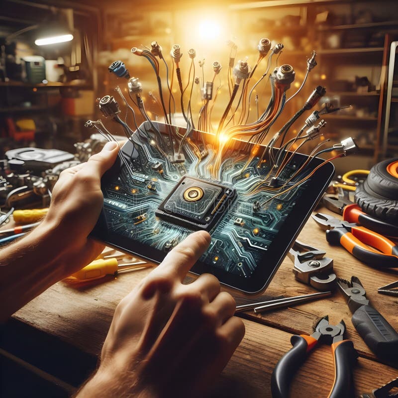 DIY Electronics Cables Connections Workshop Garage Smart Industry ...