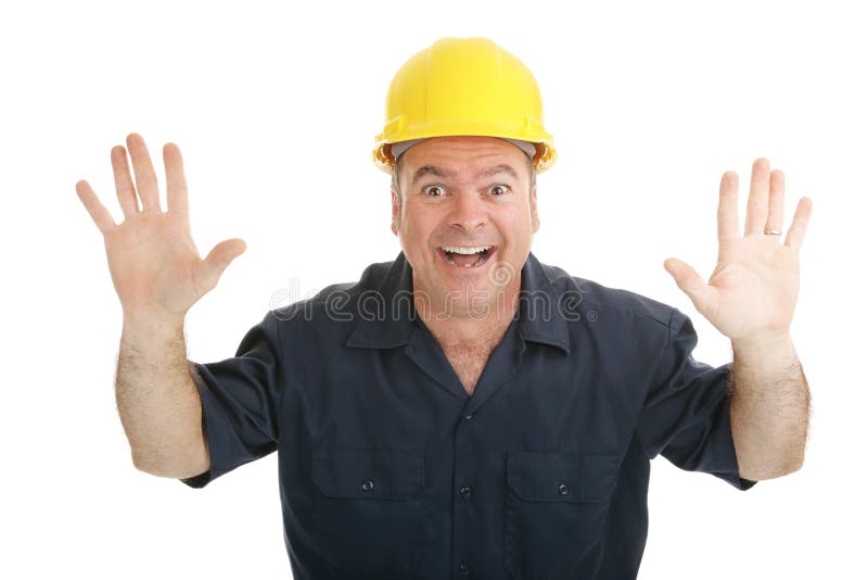 Construction man thinking stock image. Image of wonder - 21877985