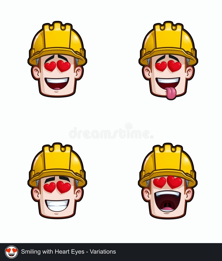 Construction Worker - Expressions - Affection - Smiling with Heart Eyes ...