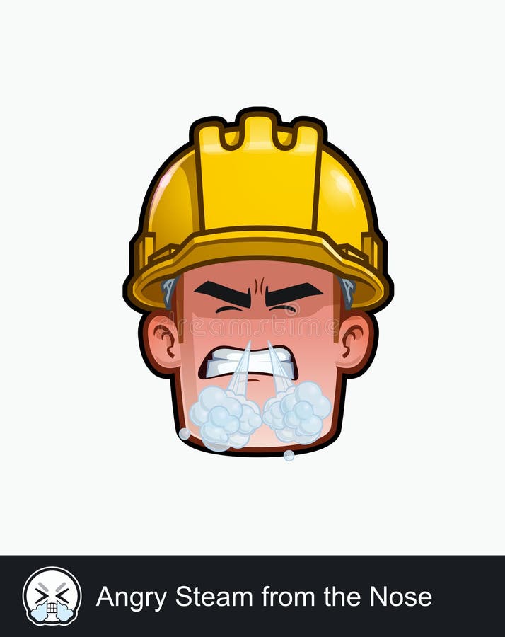 Construction Worker - Expressions - Negative - Angry Steam from the ...