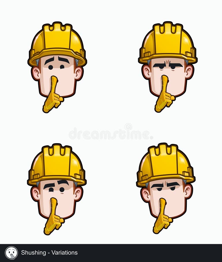 Construction Worker Expressions Stock Illustrations – 347 Construction ...