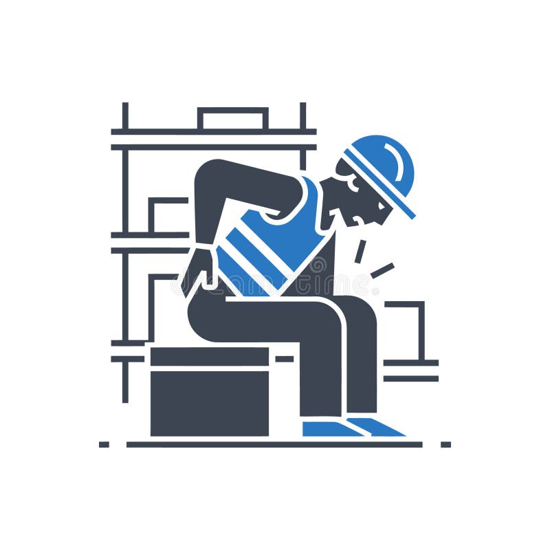 Construction Worker Fatigue Icon Stock Vector - Illustration of icon ...