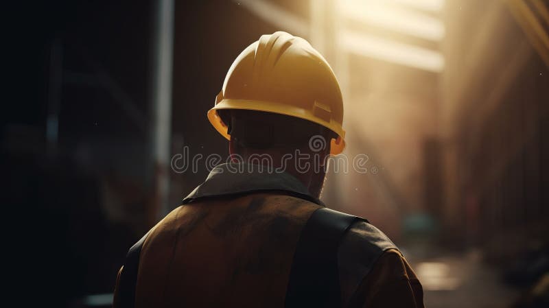 A Construction Worker or Foreman at a Construction. Al Generated Stock ...