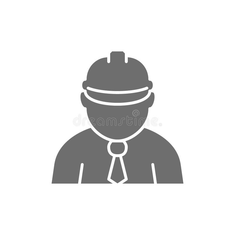 Construction Worker Hard Hat Gray Background Stock Illustrations – 75 ...