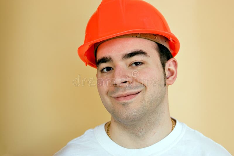 Construction Worker Guy stock image. Image of happy, handsome - 15881371