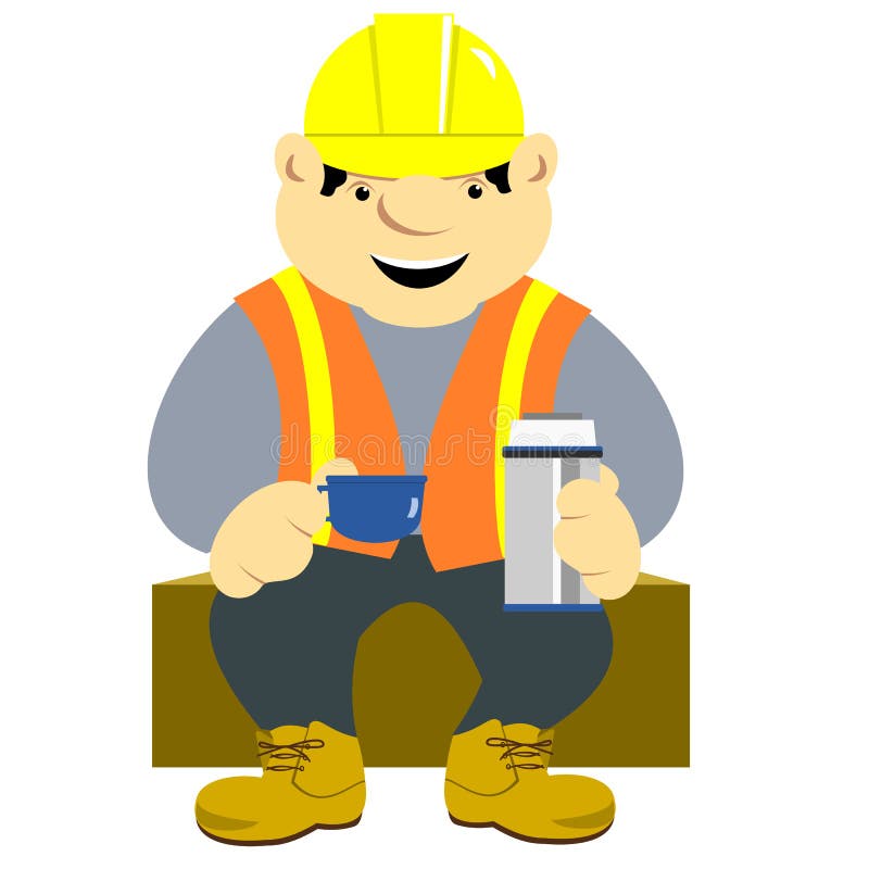 Construction Worker Drinking Coffee Stock Illustrations – 21 ...